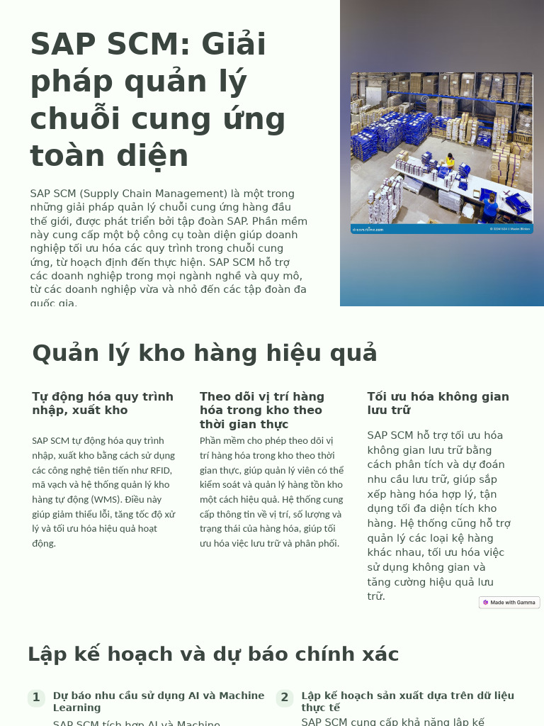SAP SCM Giai Phap Quan Ly Chuoi Cung Ung Toan Dien | PDF