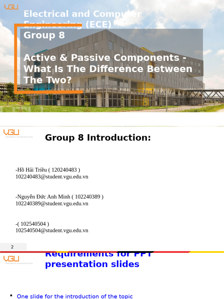 VGU PPT - Template ECE | PDF