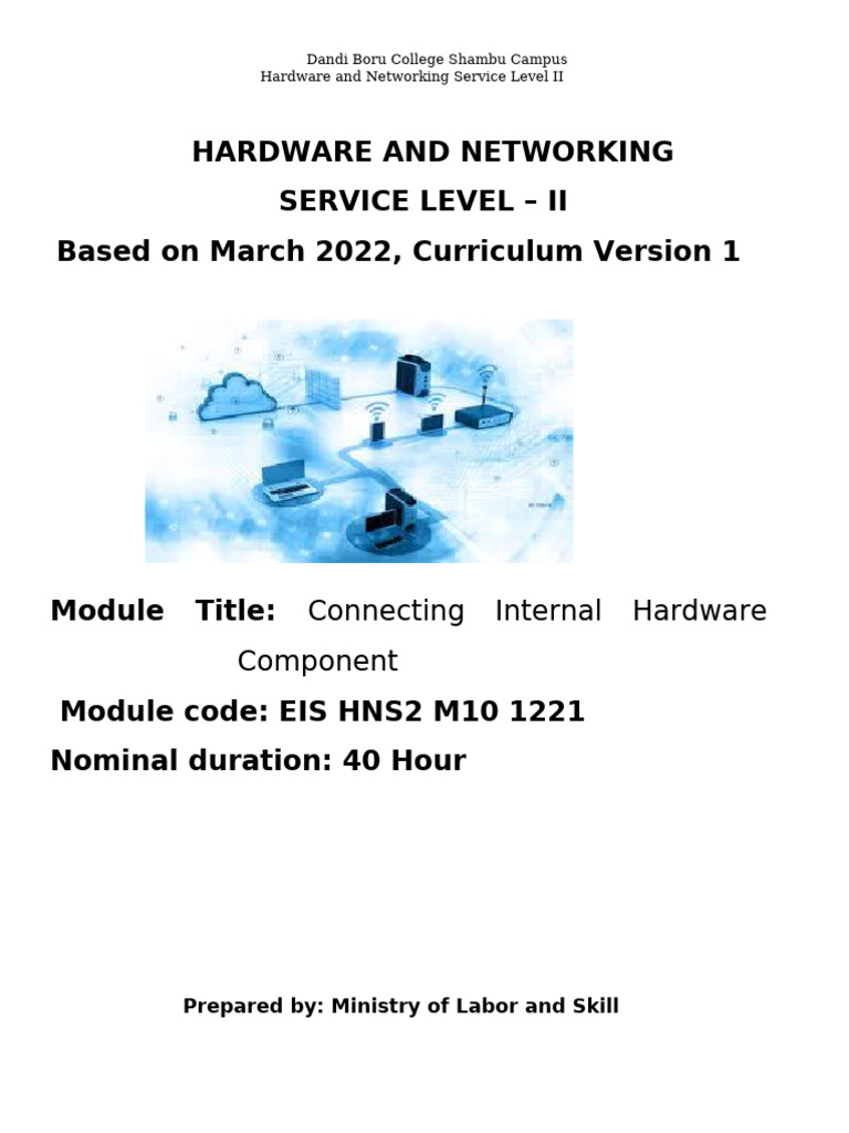 M01 Connect Internal Hardware | PDF