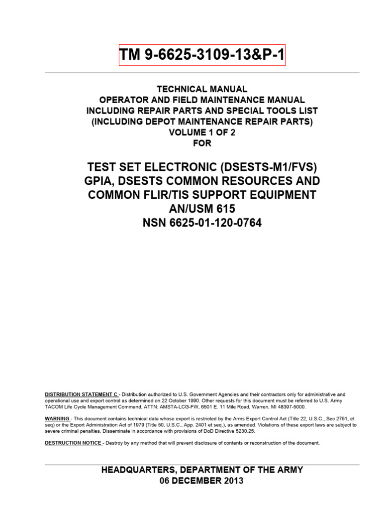 TM 9-6625-3109-13&P-1 | PDF