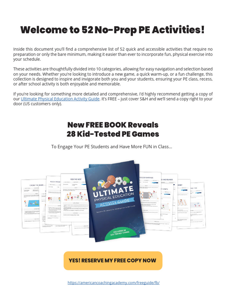 52 No Prep PEActivities | PDF