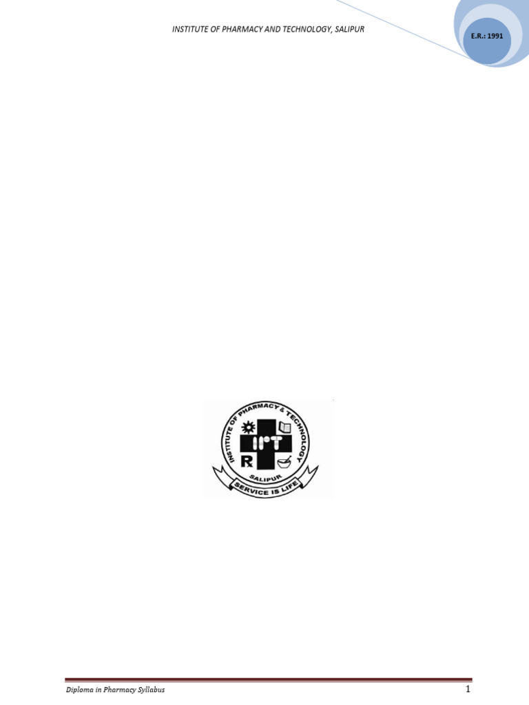 D.pharm Syllabus | PDF
