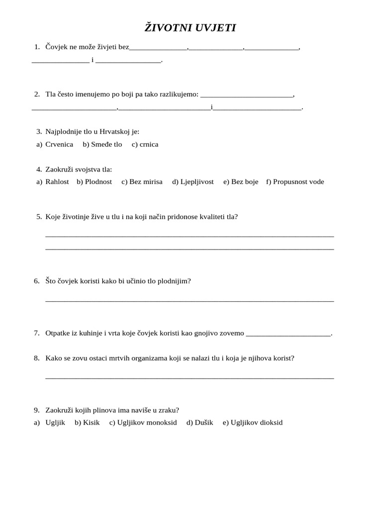 Priroda Ponavljanje | PDF