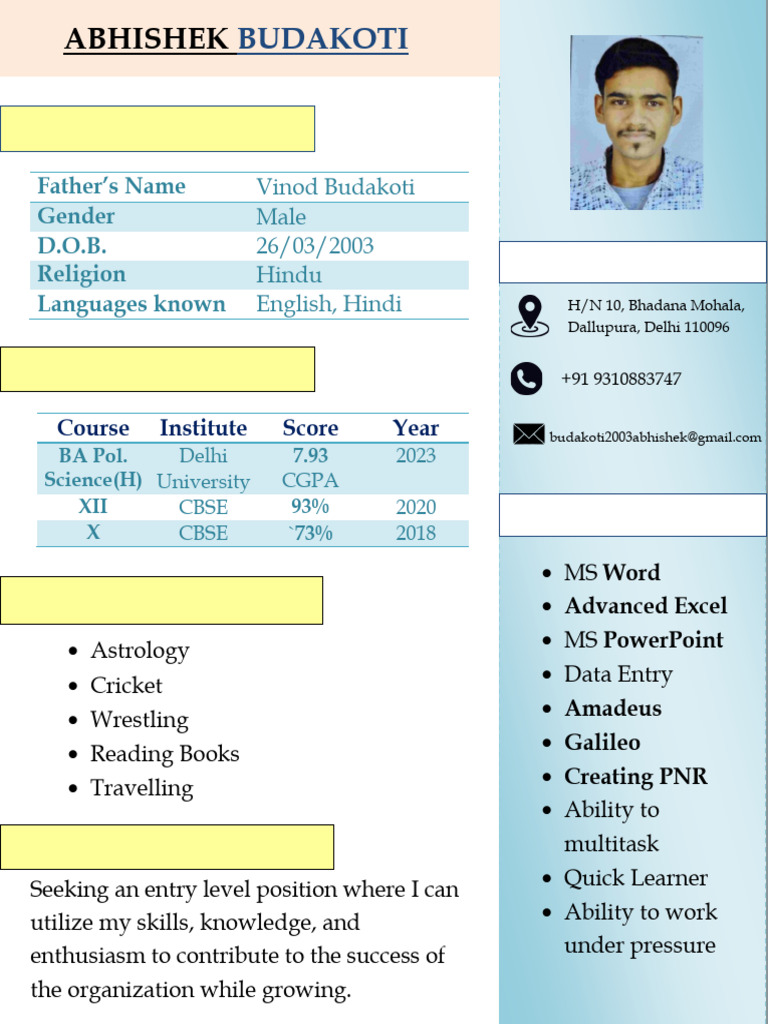 Abhishek Final Resume | PDF