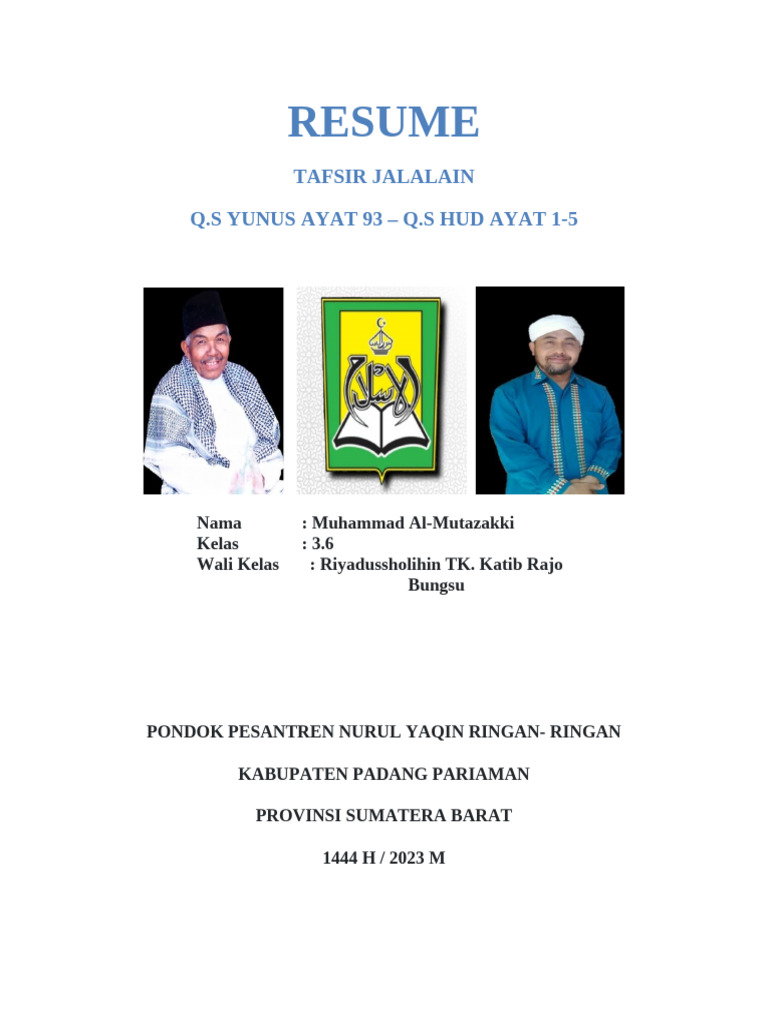 RESUME Muhammad Al-Mutazakki 2024 | PDF