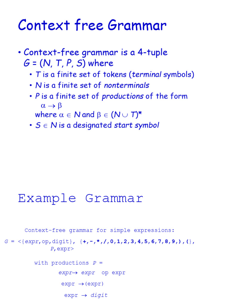 Lect-10-11 Context Free Grammar | PDF