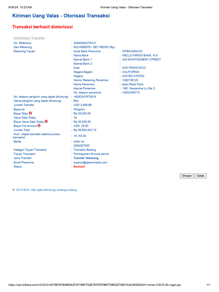 APEX Order No 2000027055 30 Sep 24 | PDF