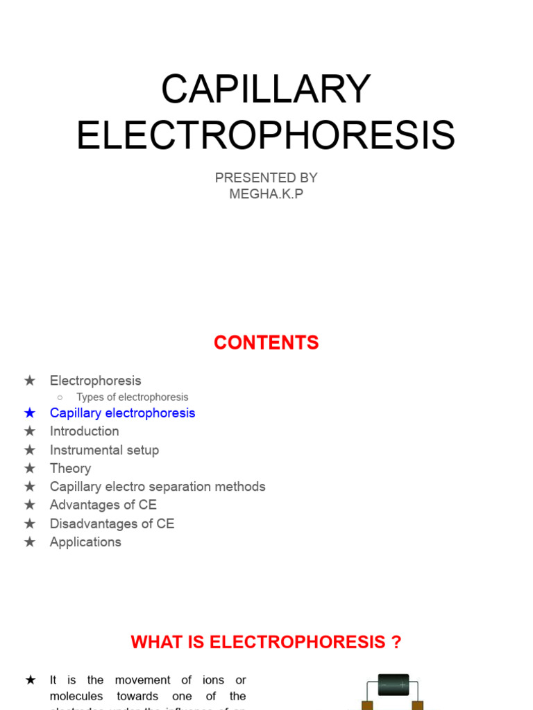 Capillary Electrophoresis | PDF