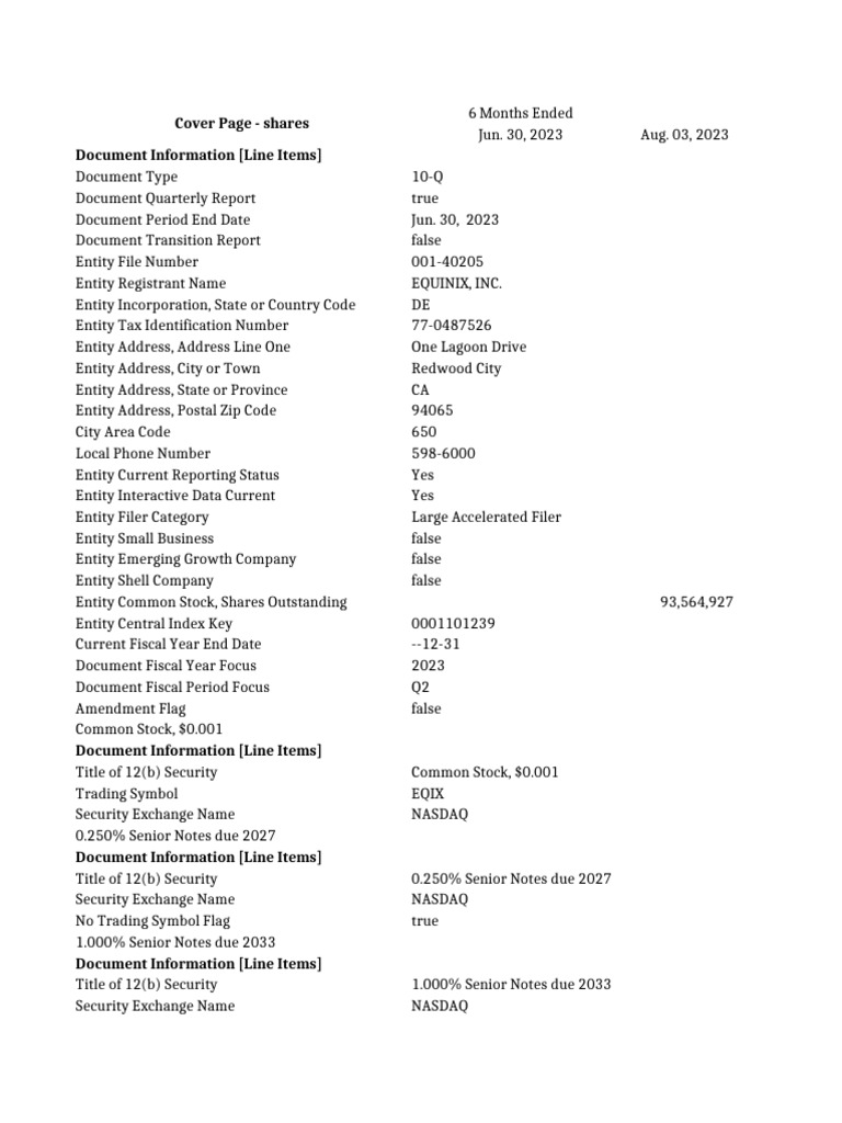 Financial - Report 2023 Q2 | PDF