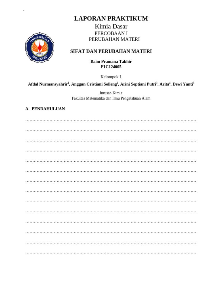 Format Laporan Percobaan 1 2024 Baim Pramana Takhir | PDF