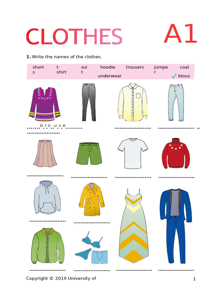 Clothes-A1-Students-worksheet | PDF