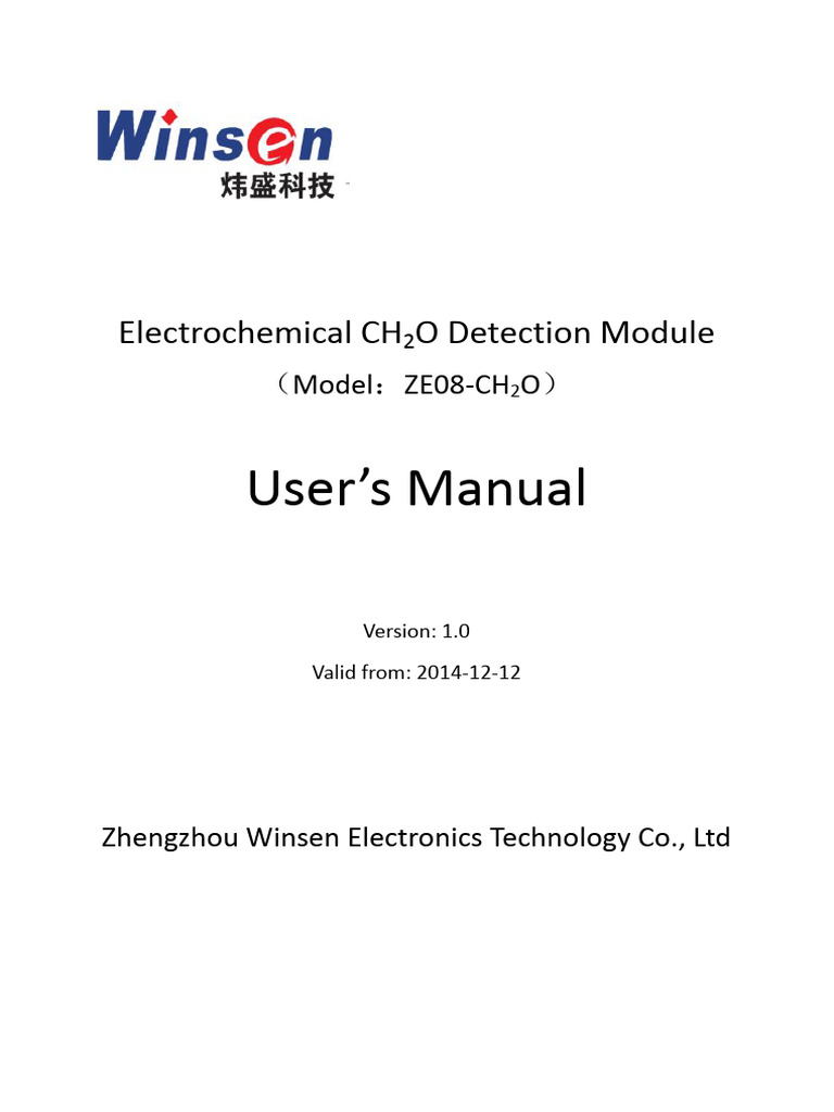 Ze08-Ch2o V1.0 | PDF