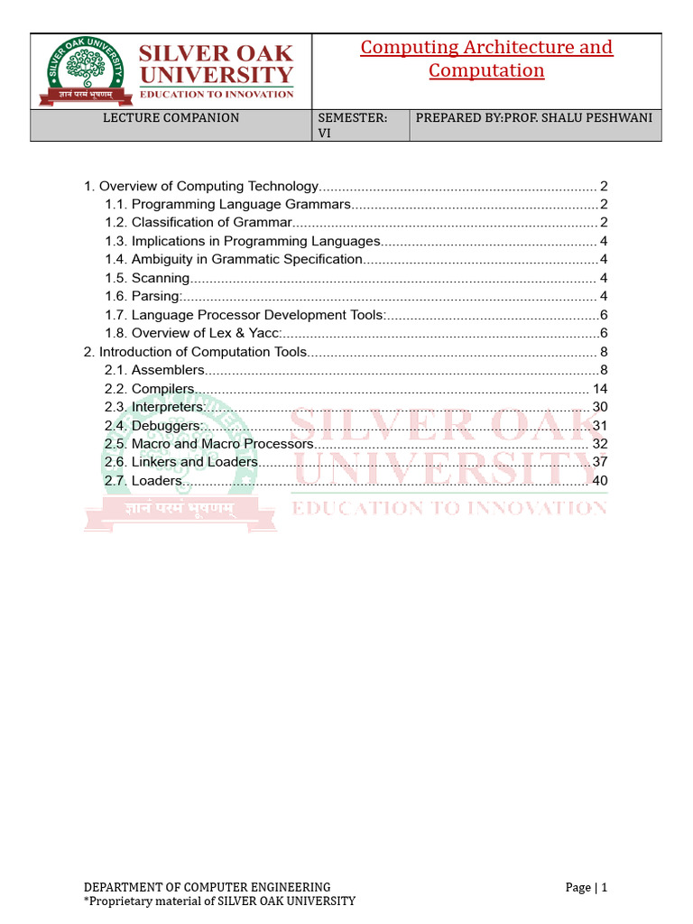 CAC-Unit 1-Unit 2-NOTES | PDF