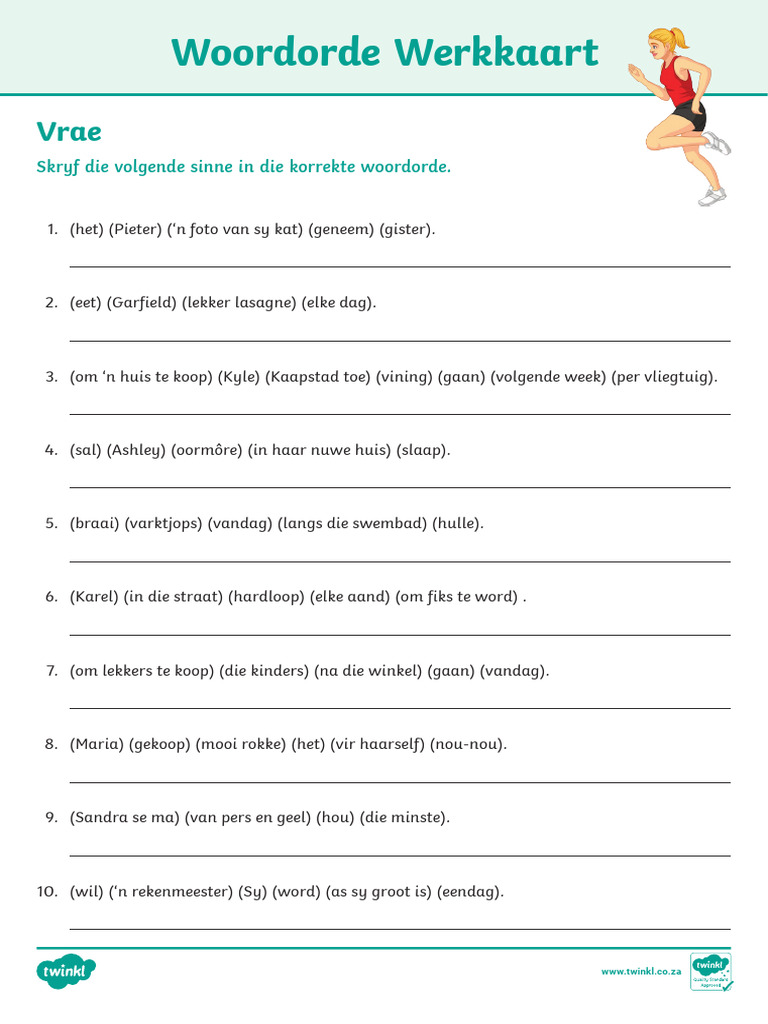 Woordorde Werkkaart | PDF