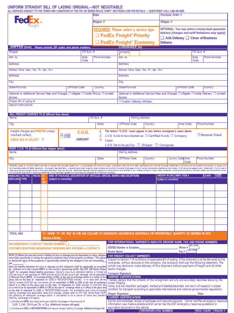 Fedex Bol | PDF