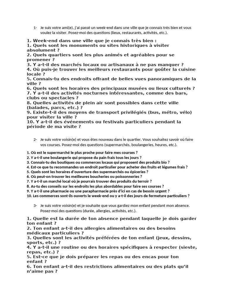 TCF Expression Orale | PDF