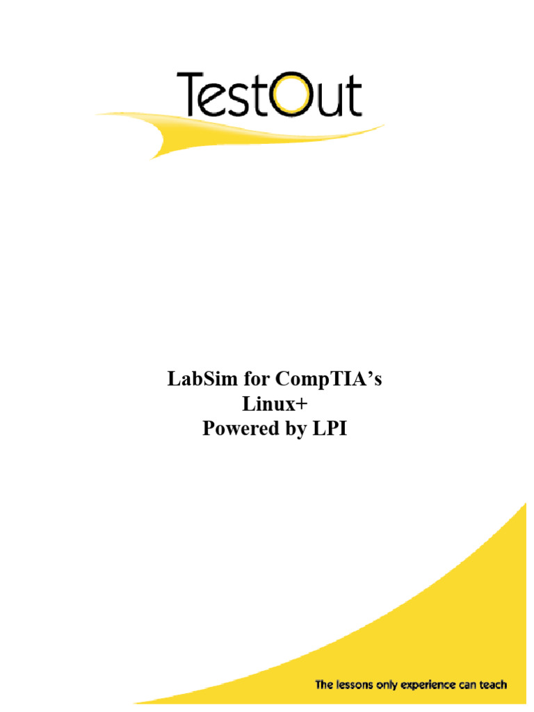 Lesson Plans: Labsim For Comptia'S Linux+ Powered by Lpi | PDF ...