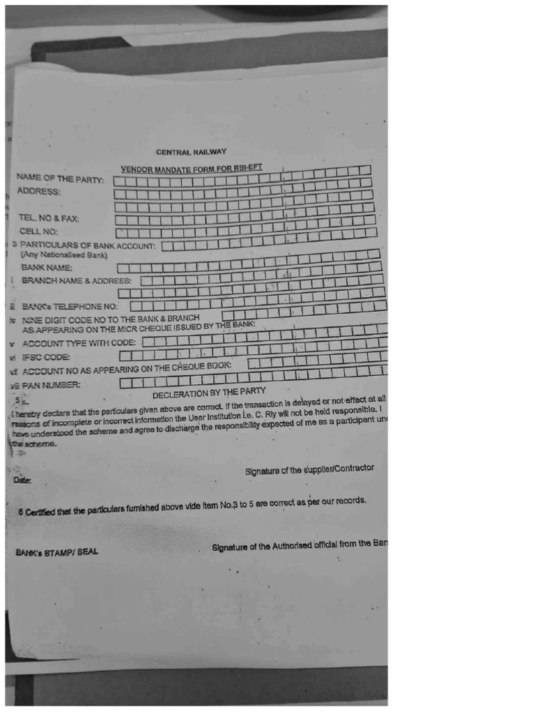 Mandate Form | PDF