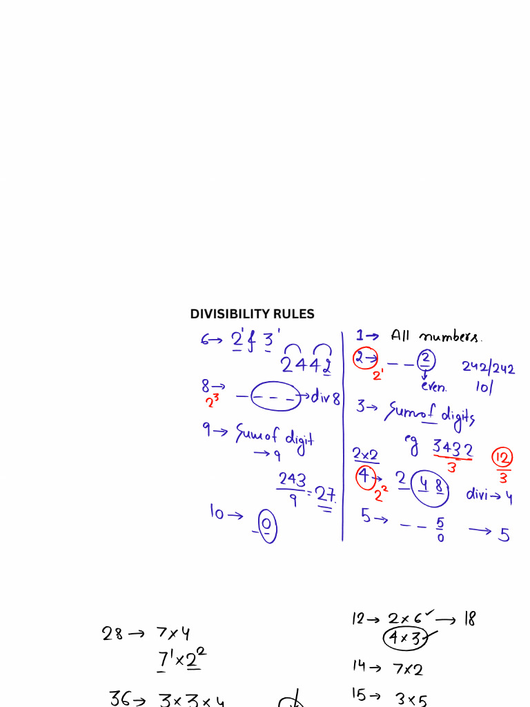 Lec-2 Divisibility Rules - 43690449 - 2024 - 10 - 05 - 14 - 56 | PDF