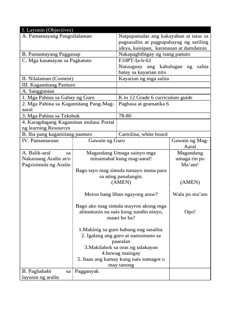 LP Grade 6 | PDF