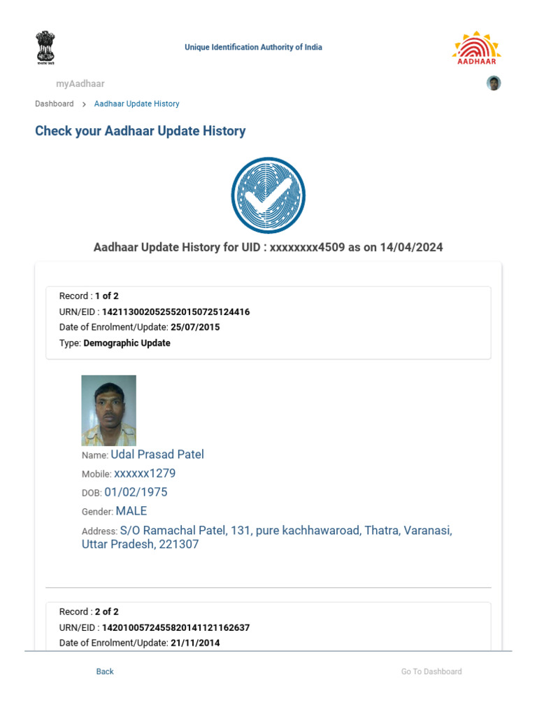 Myaadhaar - Unique Identification Authority of India - Government of ...