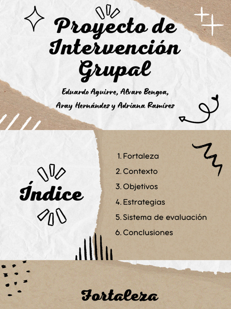 Presentación Proyecto de Intervención Grupal | PDF
