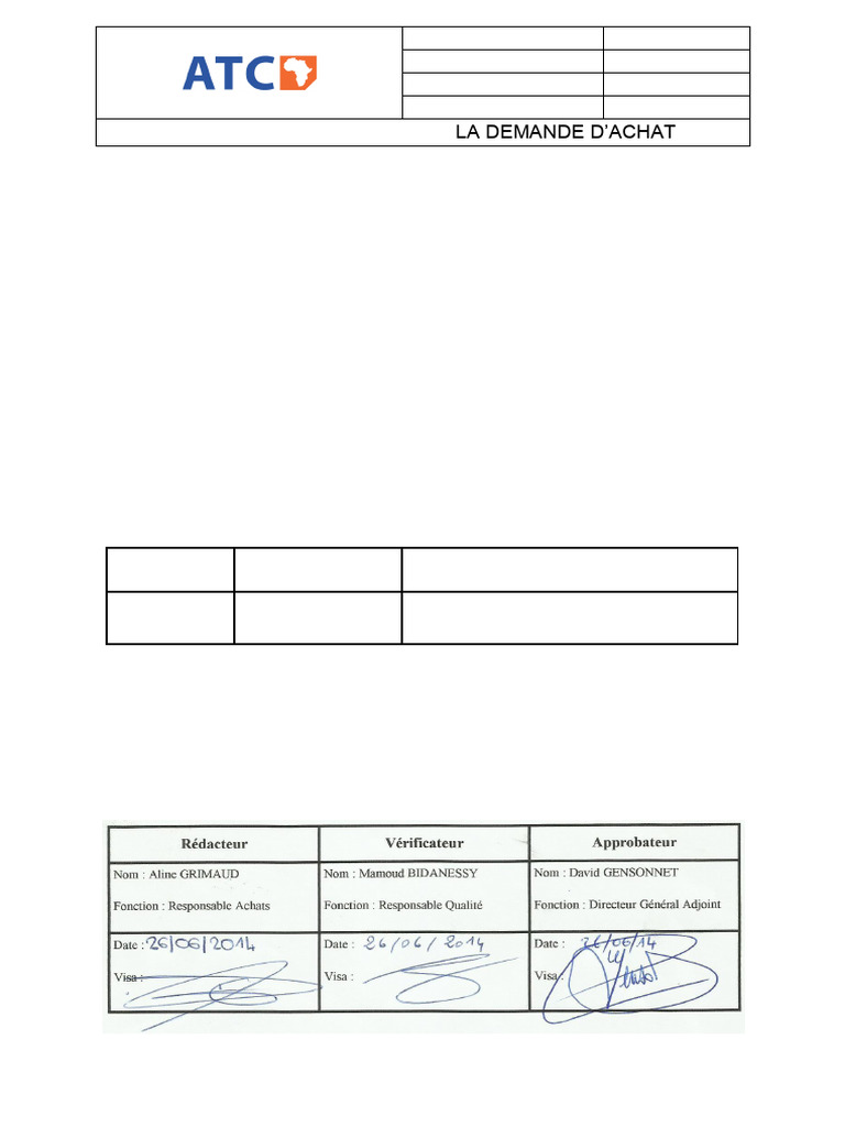IT-ACH-001 Instructions Relatives À La Demande D'achat | PDF