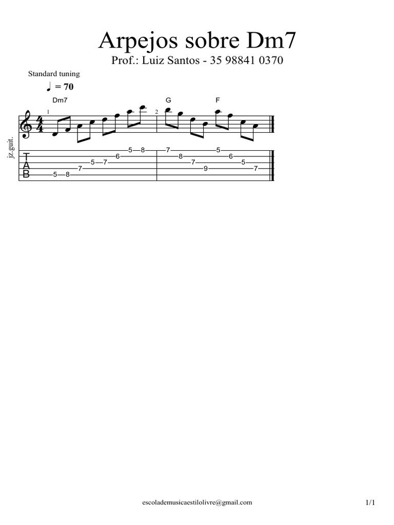 Arpejos Sobre dm7 - TIK TOK | PDF