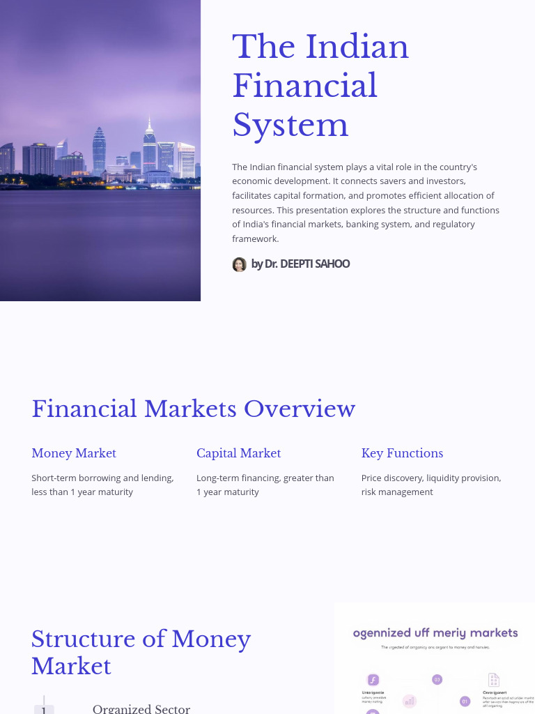 The Indian Financial System | PDF
