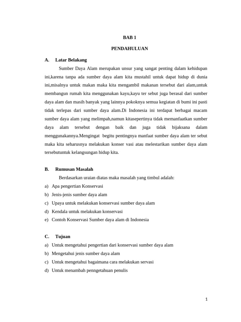 Konservasi Sda | PDF