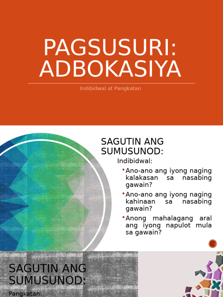 Pagsusuri Adbokasiya | PDF