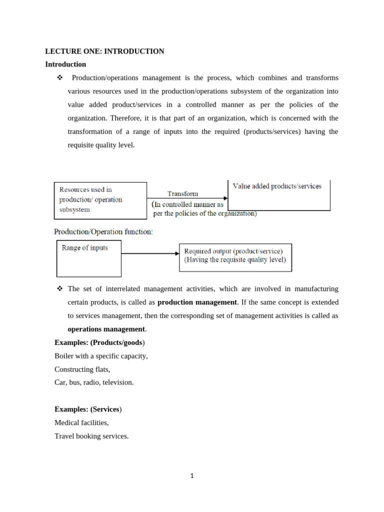 Production Management | PDF