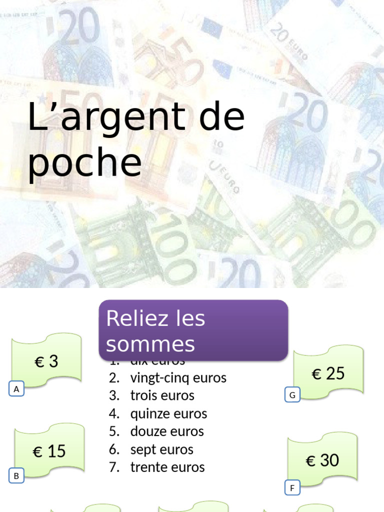 L'argent de Poche Final | PDF