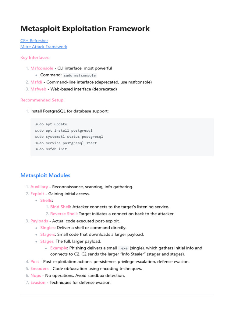 Metasploit Exploitation Framework Pdf