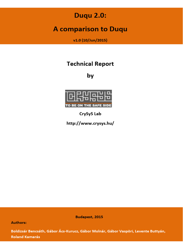 2015-06-10 - Duqu 2.0 - A Comparison With Duqu | PDF