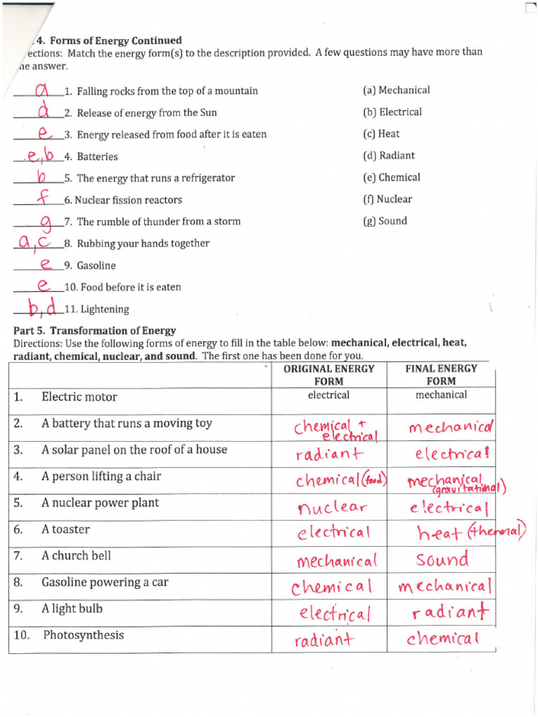 Energy Test Review Page 2 1kzdiz2 | PDF