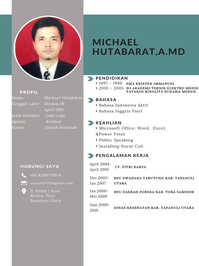 CV Michael Hutabarat 2 | PDF