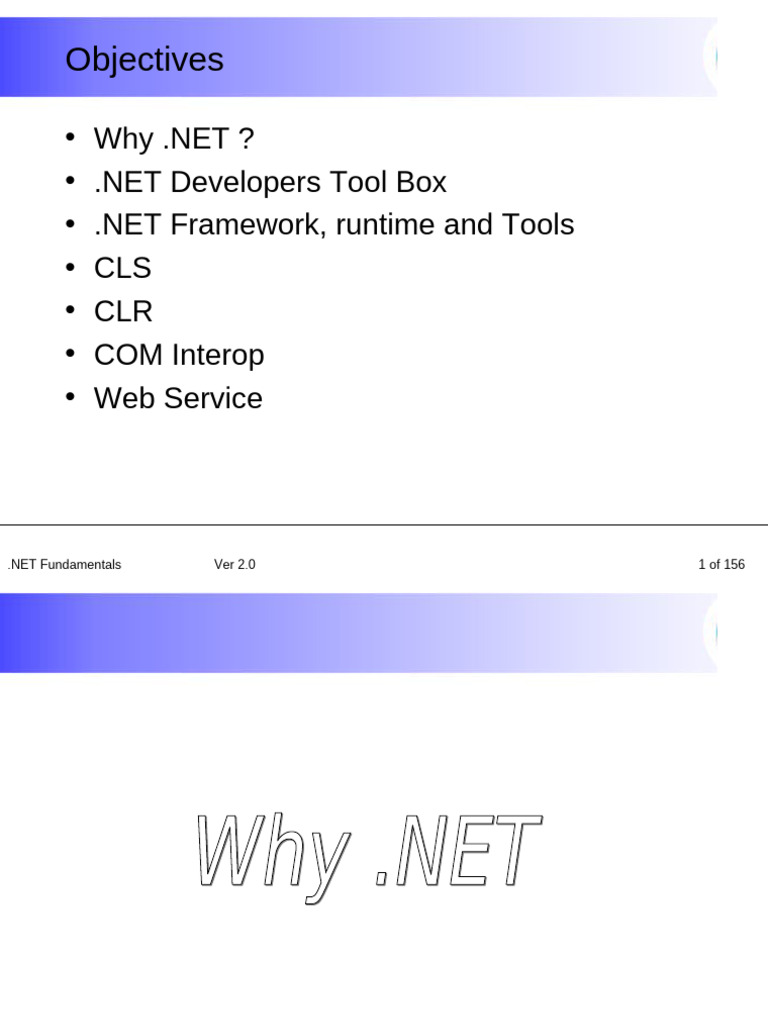 DotNET Presentation Slides | PDF