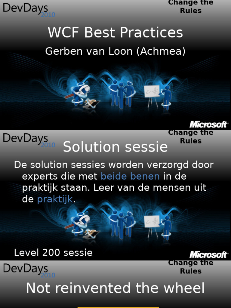 WCF Best Practices Dev Days 2010 | PDF