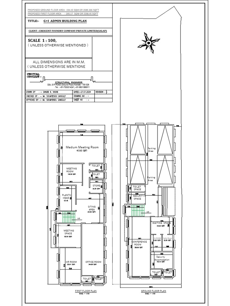 Salap Admin Building Plan-Model | PDF