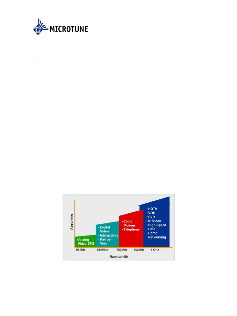 Docsis 3 Microtune Bandwidth | PDF | Cable Television | Fiber Optic ...