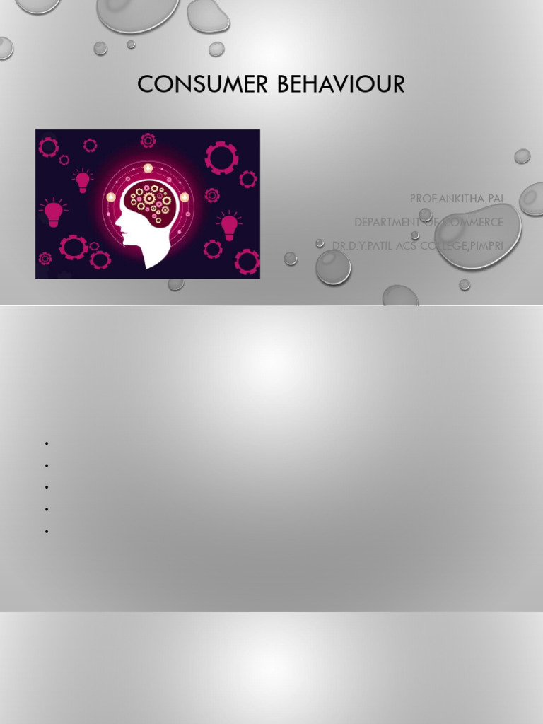 Consumer Behaviour | PDF