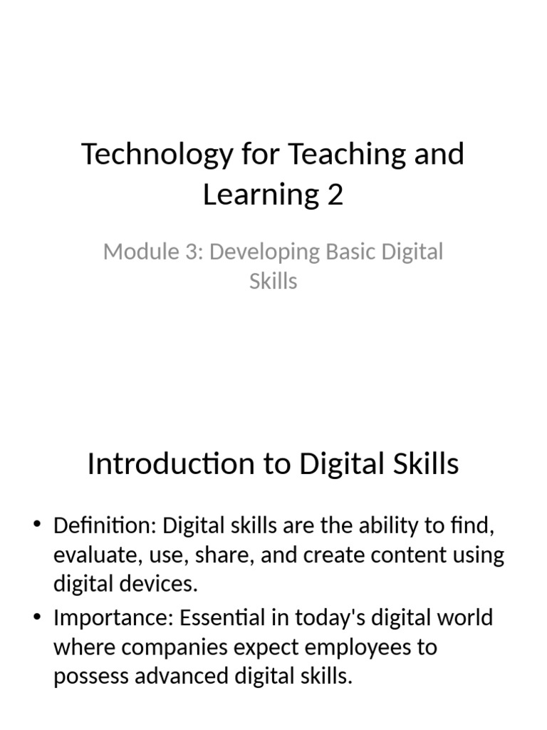 EL120 Technology For Teaching and Learning | PDF
