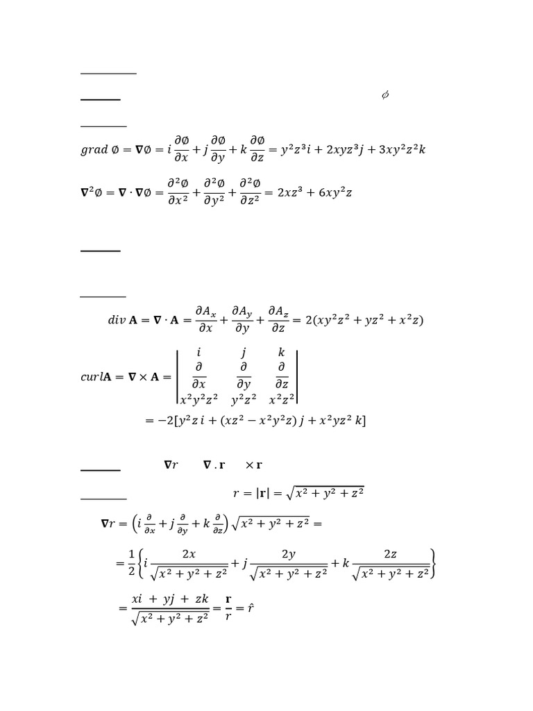 Vector Analysis Problems - 240923 - 132737 | PDF | Physics ...