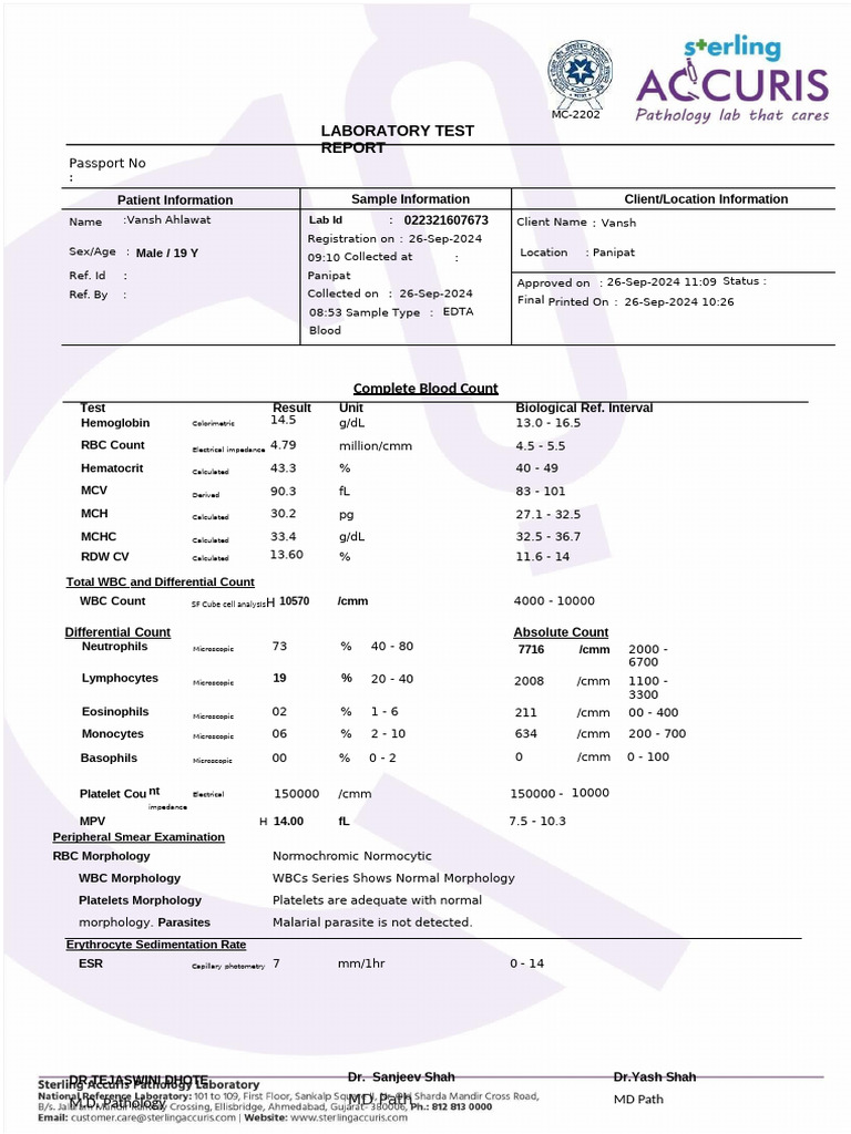 sterling-accuris-pathology-sample-report-unlocked (1) (1)_removed (2) | PDF