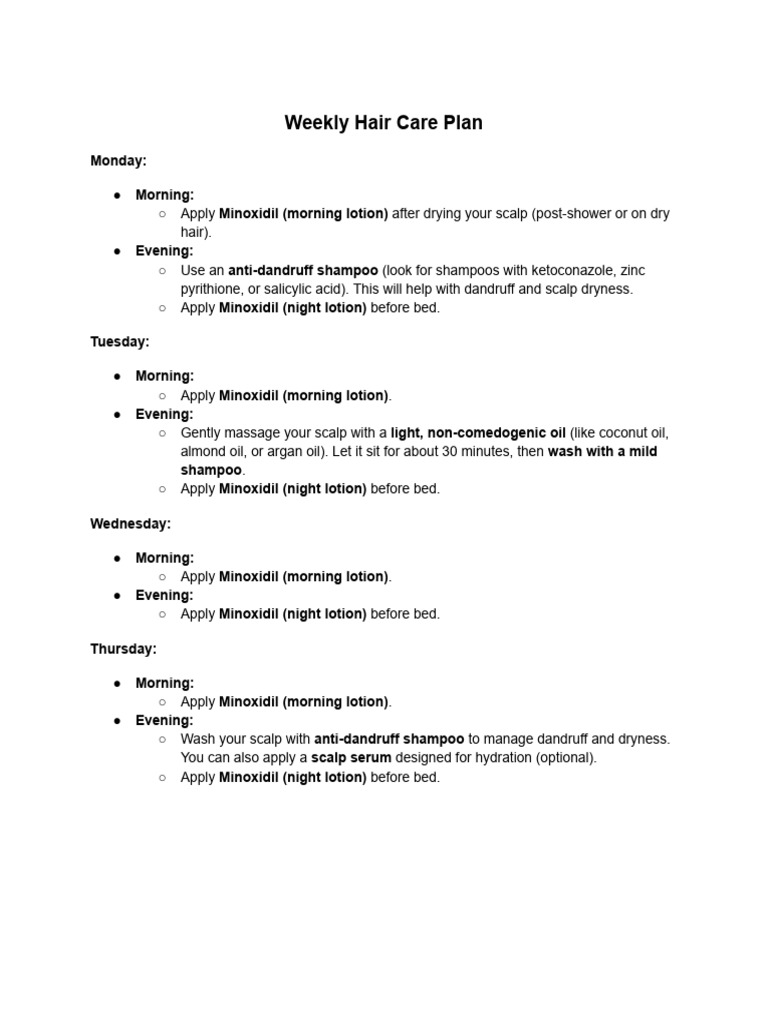 Hair care plan | PDF