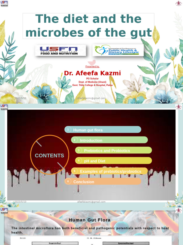 Diet and Gut Flora Dr. Afeefa | PDF