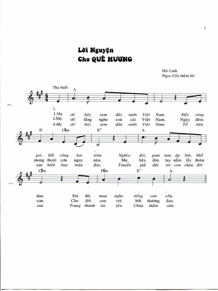 Loi Nguyen Cho Que Huong | PDF