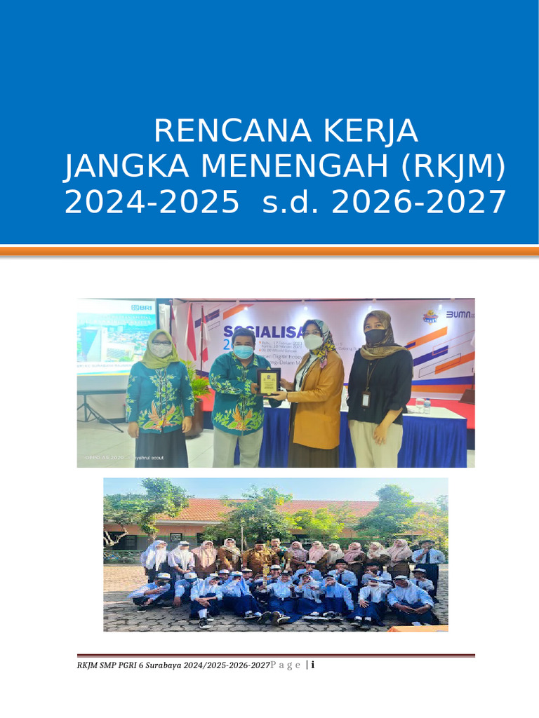 RKJM SMP PGRI 6 Surabaya 2024-2027 | PDF | Karier & Perkembangan | Bisnis