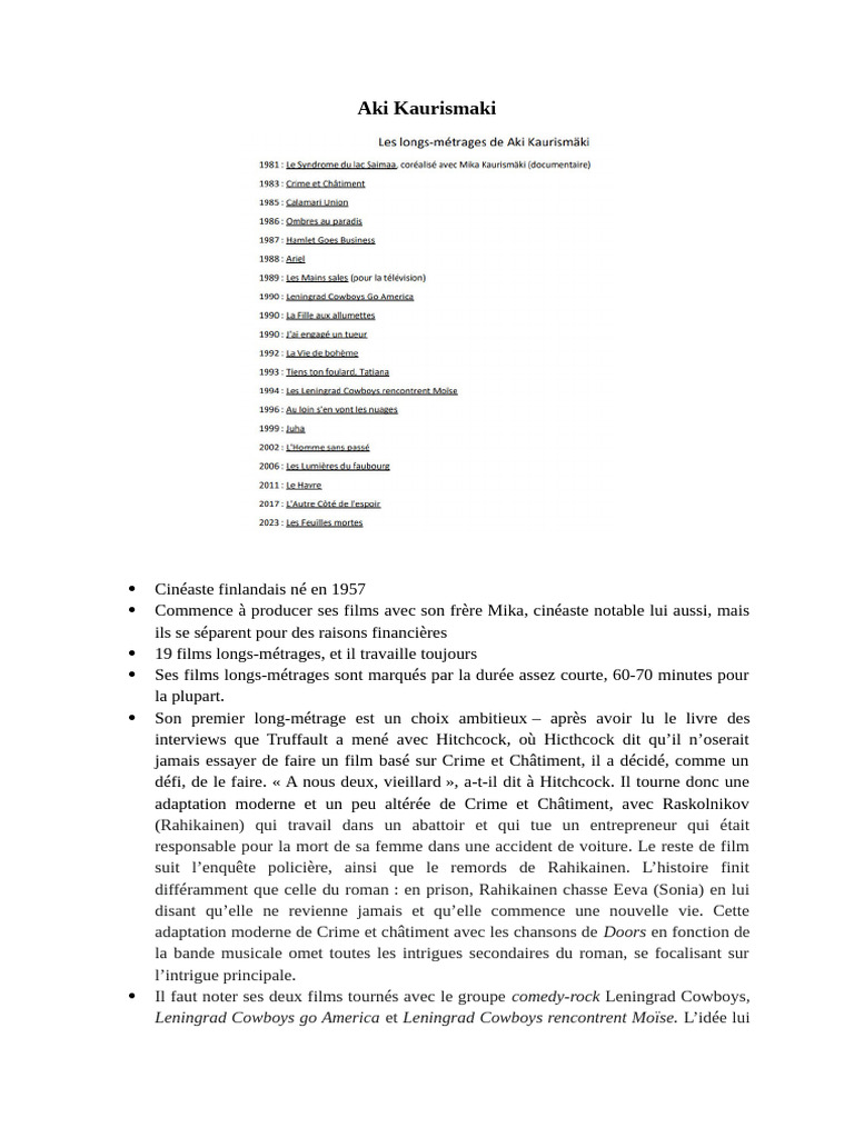 Aki Kaurismaki | PDF